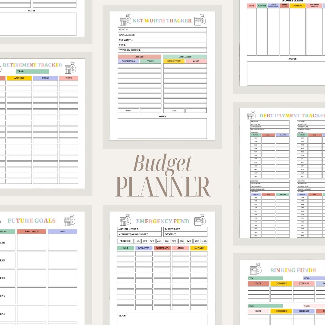 Ultimate Budget Tracker Planner Printable Kit Financial Tracker, Zero ...