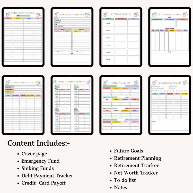 Ultimate Budget Tracker Planner Printable Kit Financial Tracker, Zero ...