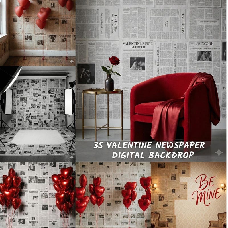Newspaper Backdrop - Etsy