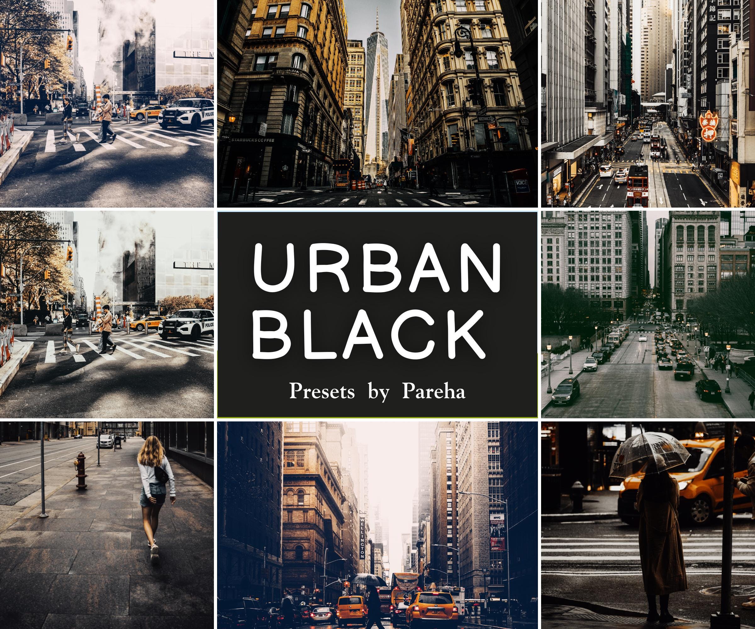 20 Black Urban Lightroom Presets, Cinematic City Photography Filters ...