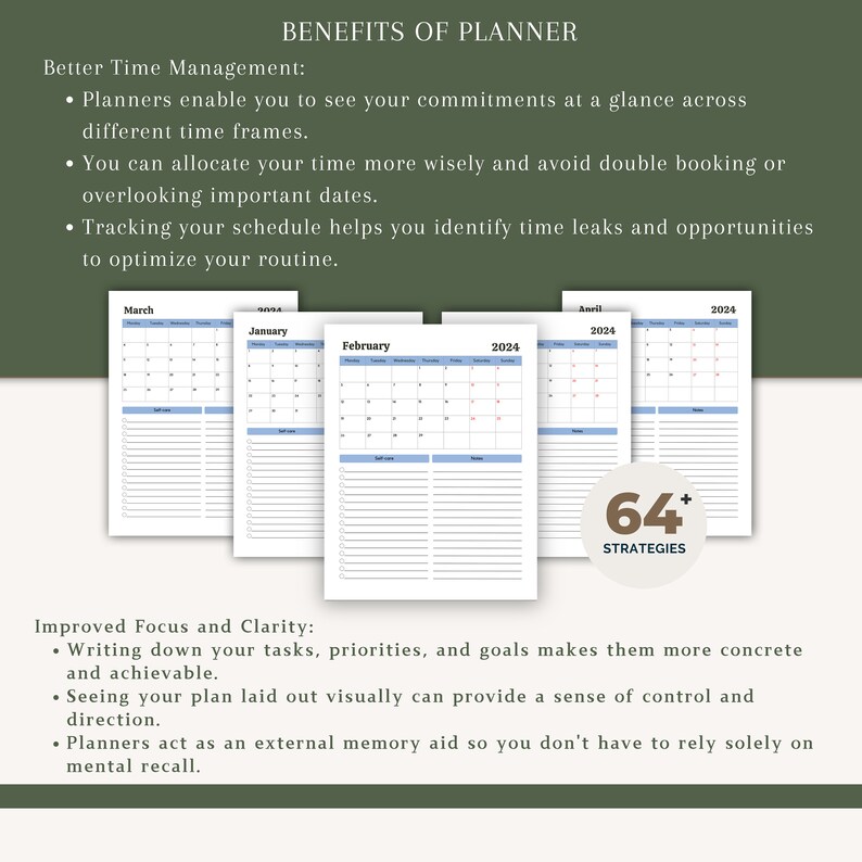 Printable Planner Bundle: Daily Weekly Monthly Planner, Meal Planner ...