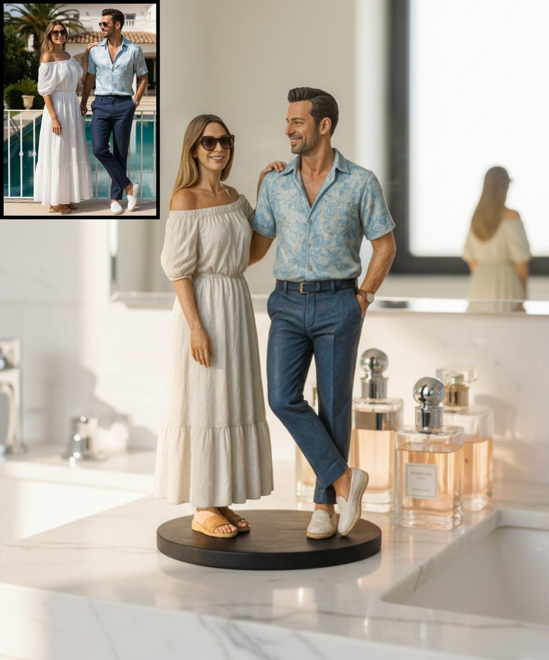 Personalized 3D Couple Figurine | Handmade Resin Keepsake Gift - Etsy