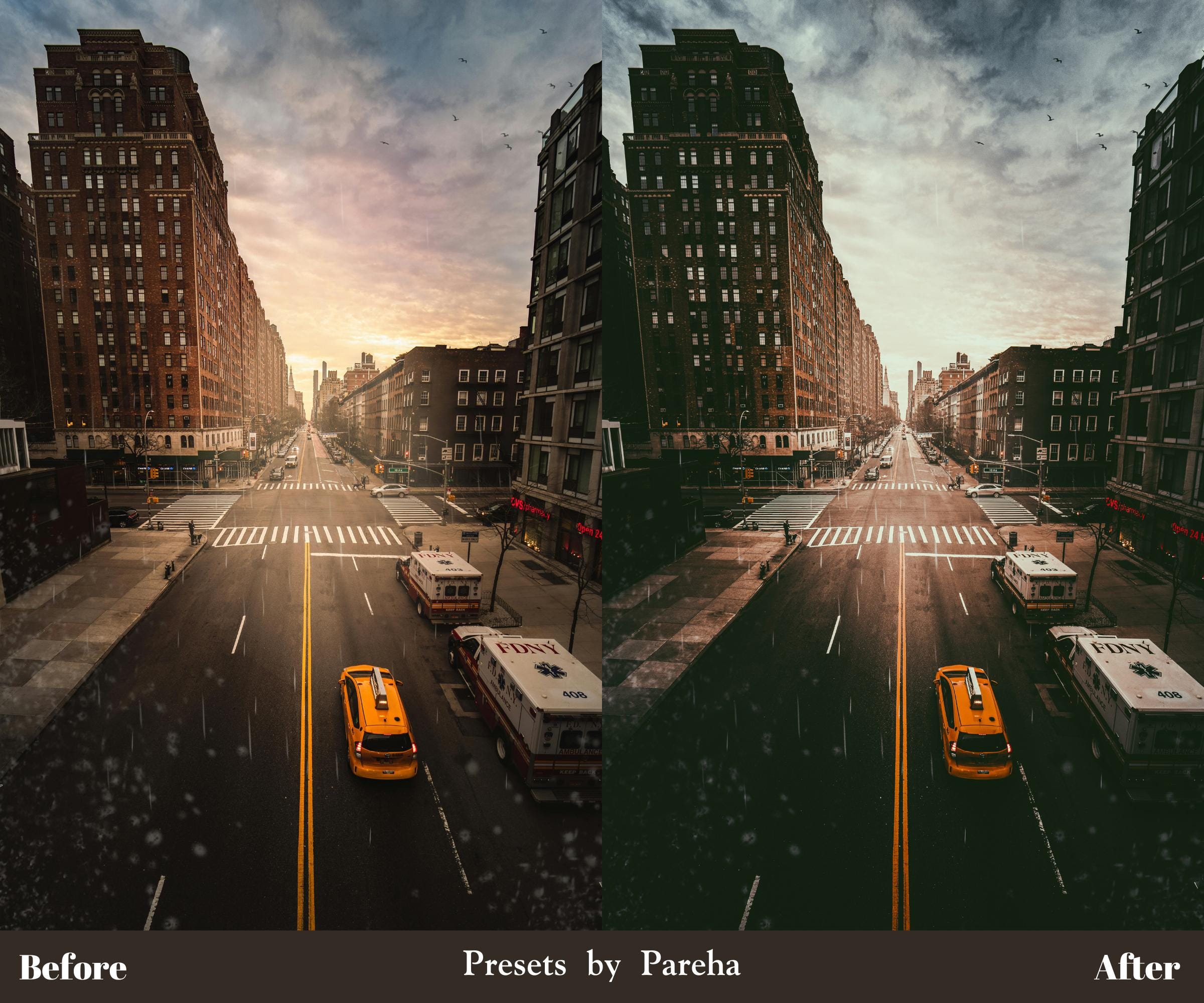 20 Black Urban Lightroom Presets, Cinematic City Photography Filters ...