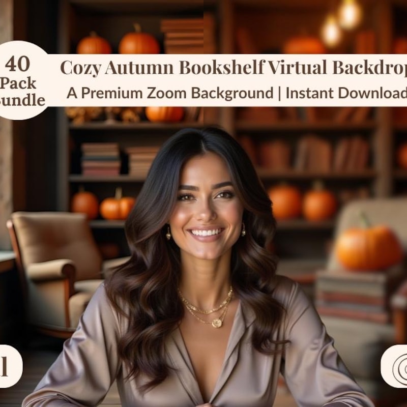 Cozy Fall Background for Teams - Etsy