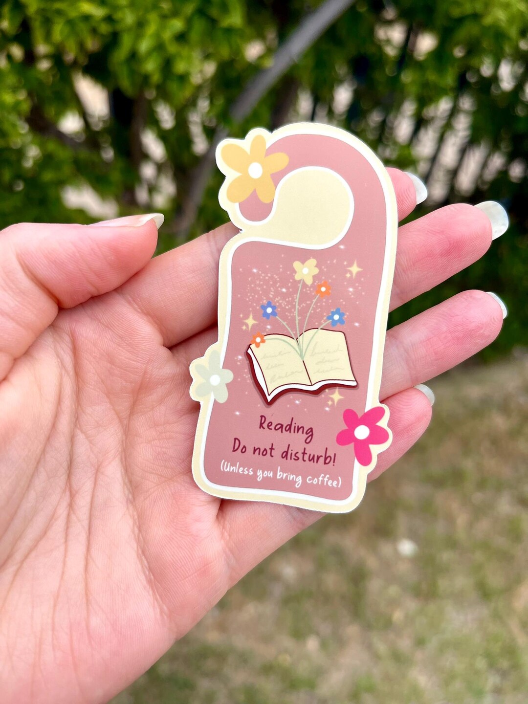 Do Not Disturb Reading Sticker, Door Hanger, Booktrovert Sticker, Book ...