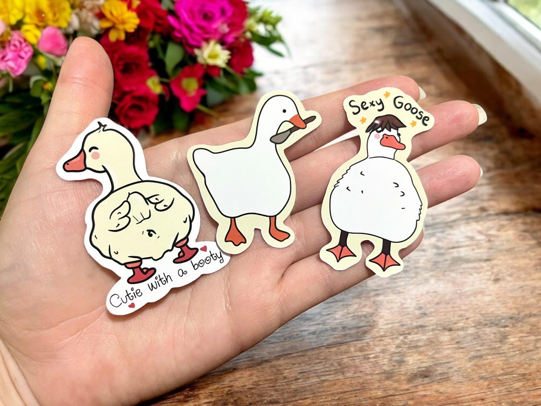 Silly Goose Sticker Pack, Untitled Goose Game, Vinyl Waterproof Funny ...