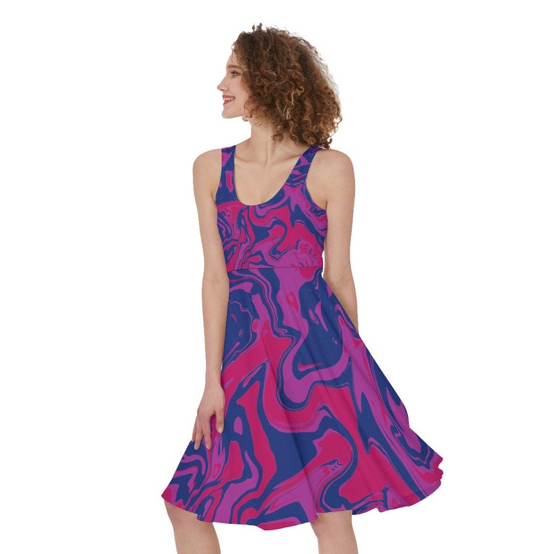 Bisexual Pride Dress Poured Paint Colors of Bisexual Pride - Etsy