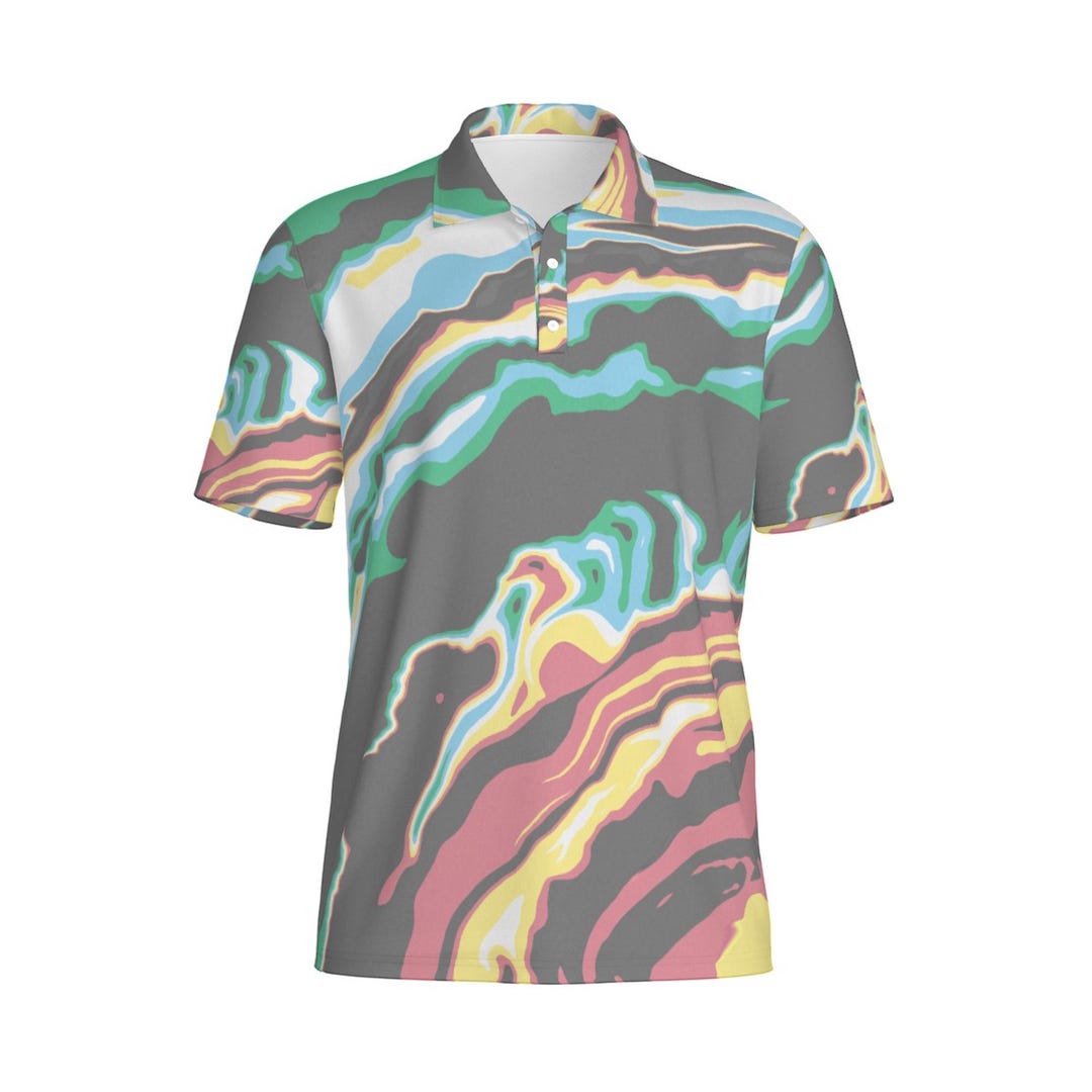 Disability Pride Polo Shirt | Poured Paint Colors of Disability Pride ...