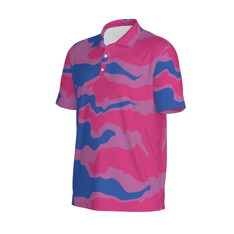 Bisexual Pride Polo Shirt | Design in Colors of Bisexual Pride Flag ...