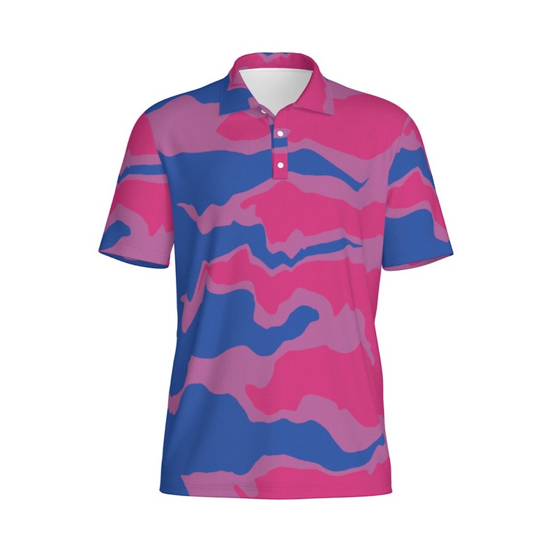 Bisexual Pride Polo Shirt | Design in Colors of Bisexual Pride Flag ...