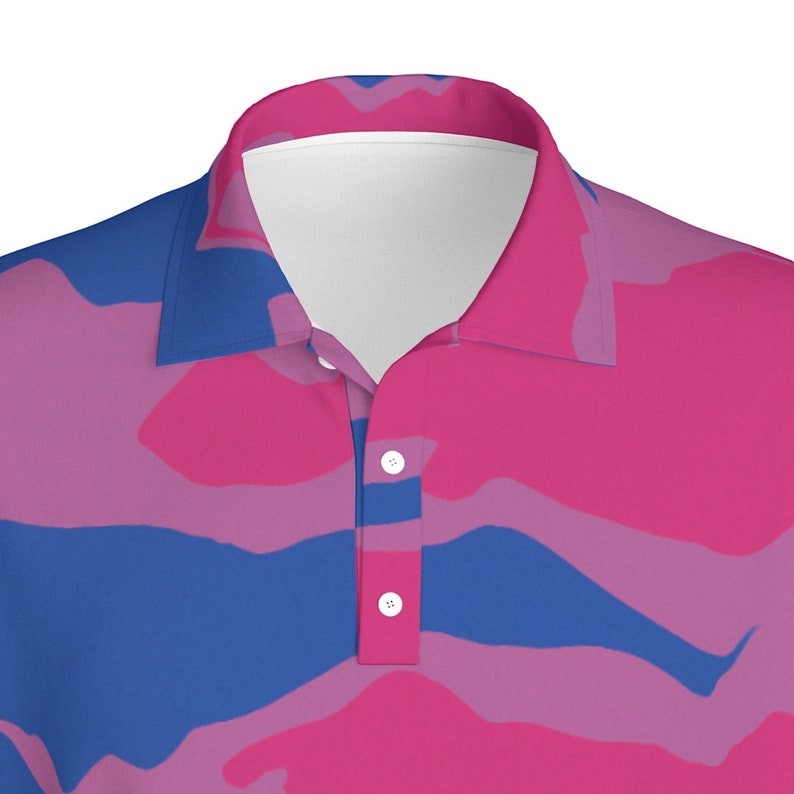 Bisexual Pride Polo Shirt | Design in Colors of Bisexual Pride Flag ...