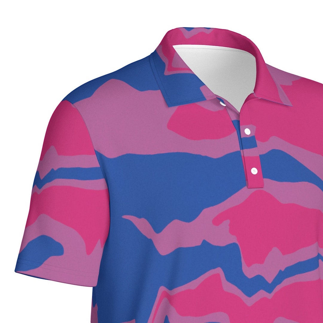Bisexual Pride Polo Shirt | Design in Colors of Bisexual Pride Flag ...
