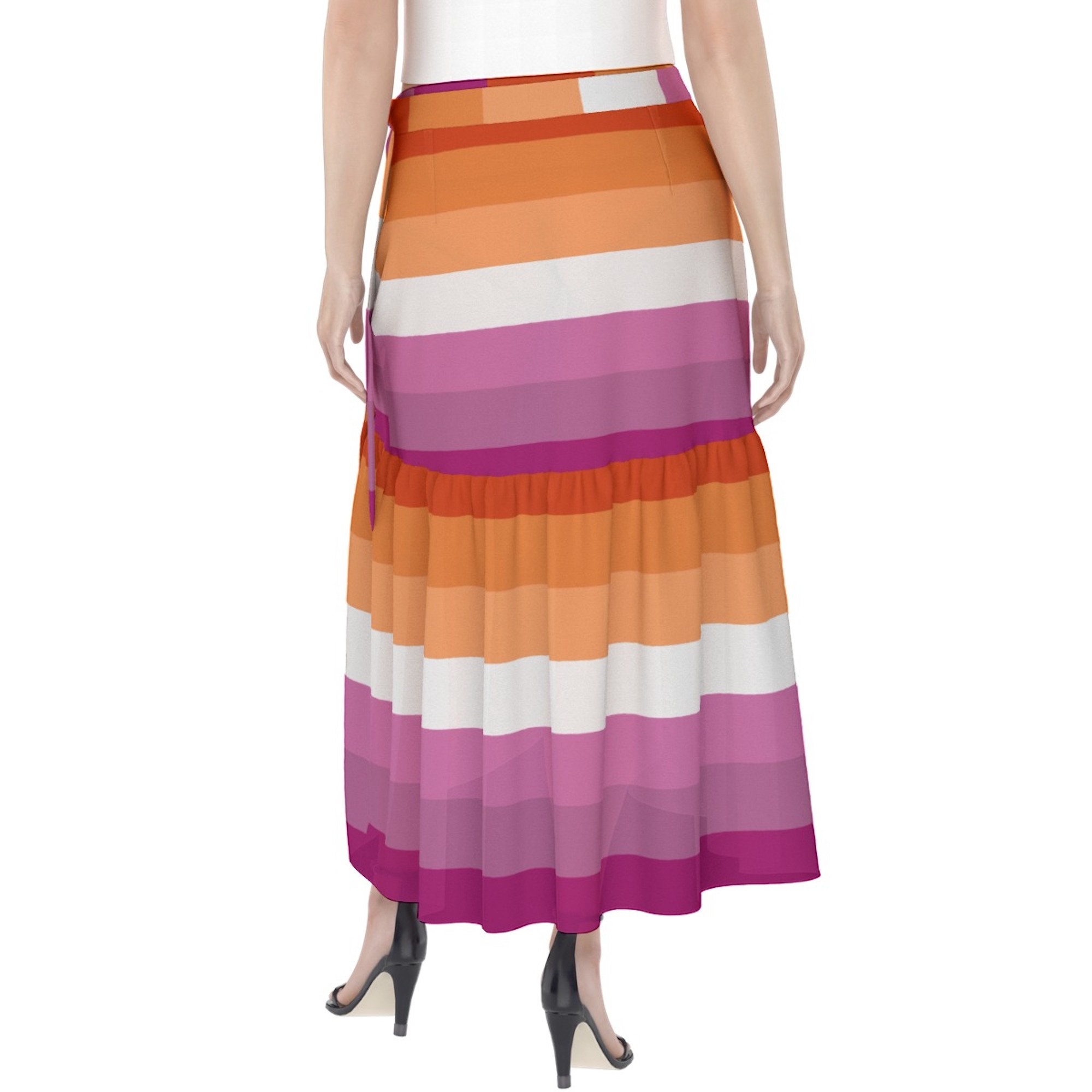 Lesbian Wrap Skirt Lesbian Pride Flag Design Lesbian Wrap Skirt Sizes ...