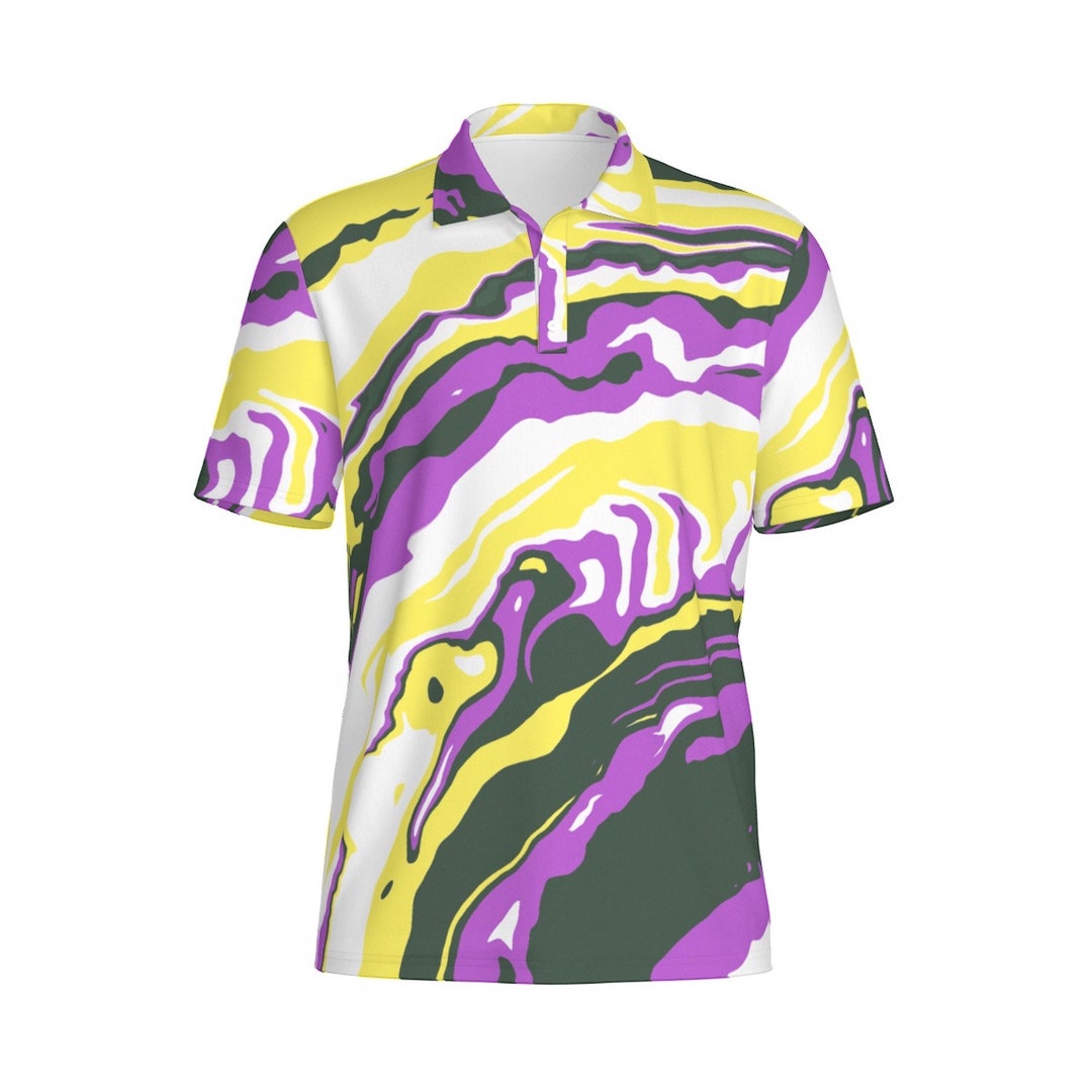 Non-binary Pride Polo Shirt | Design in Colors of Non-binary Pride Flag ...
