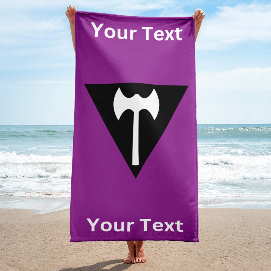 Labrys Lesbian Pride Towel in Colors of the Labrys Pride Flag Optional ...