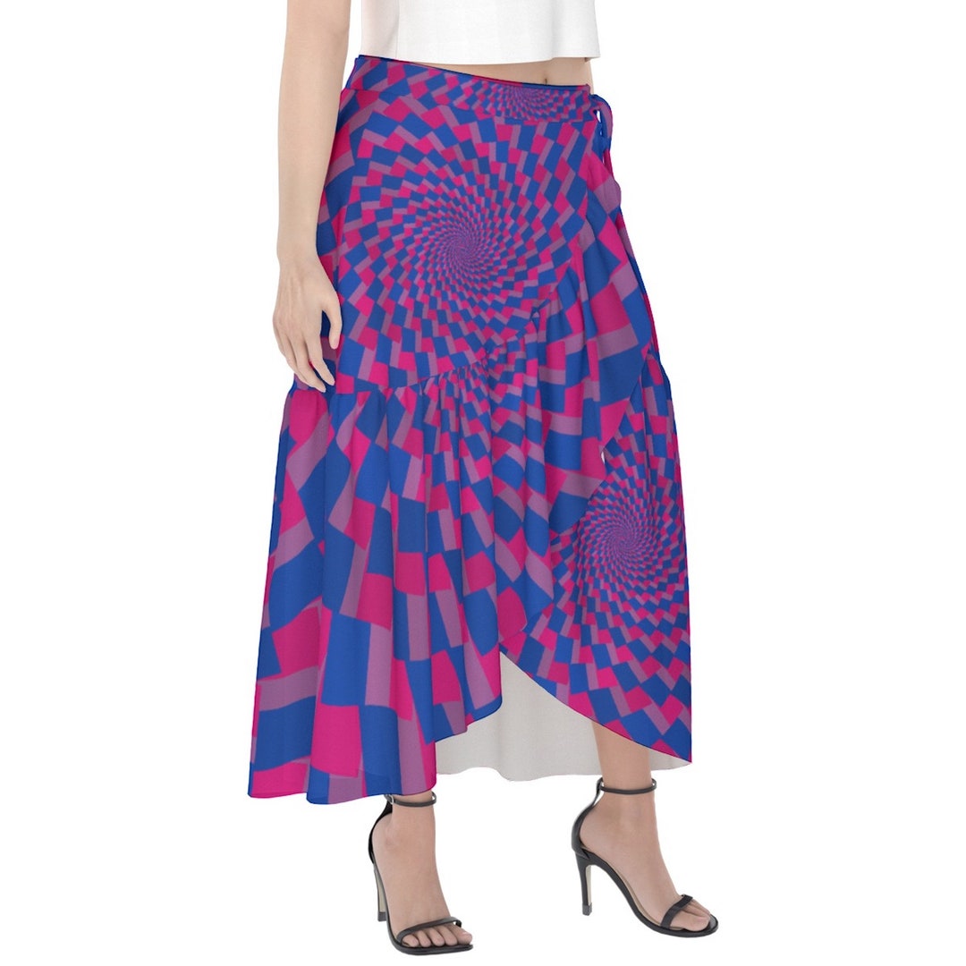 Bisexual Pride Wrap Skirt Bisexual Pride Spiral Flag Design Bi Pride ...