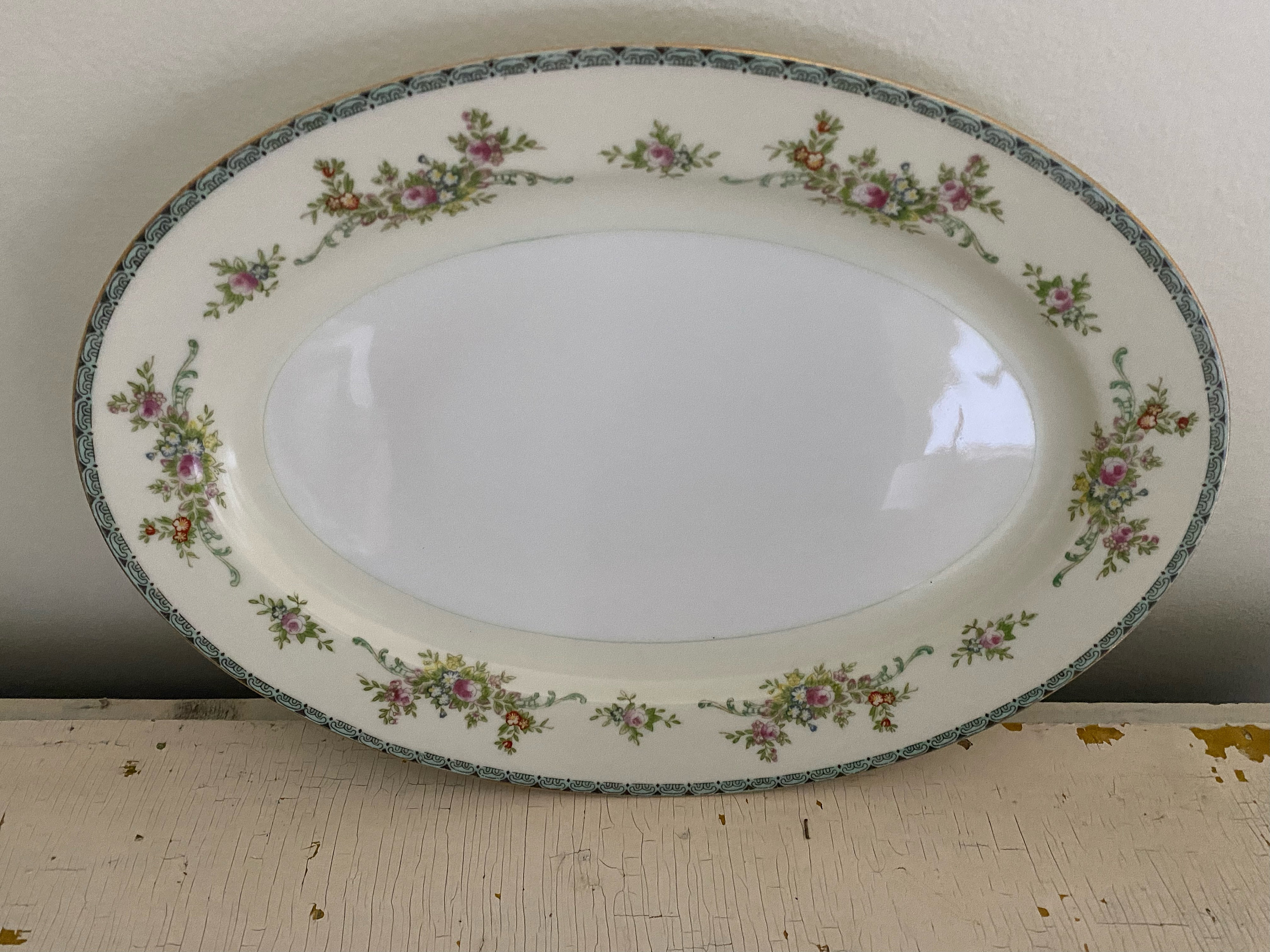 Vintage Meito China Serving Set Two Beautiful Platters - Etsy