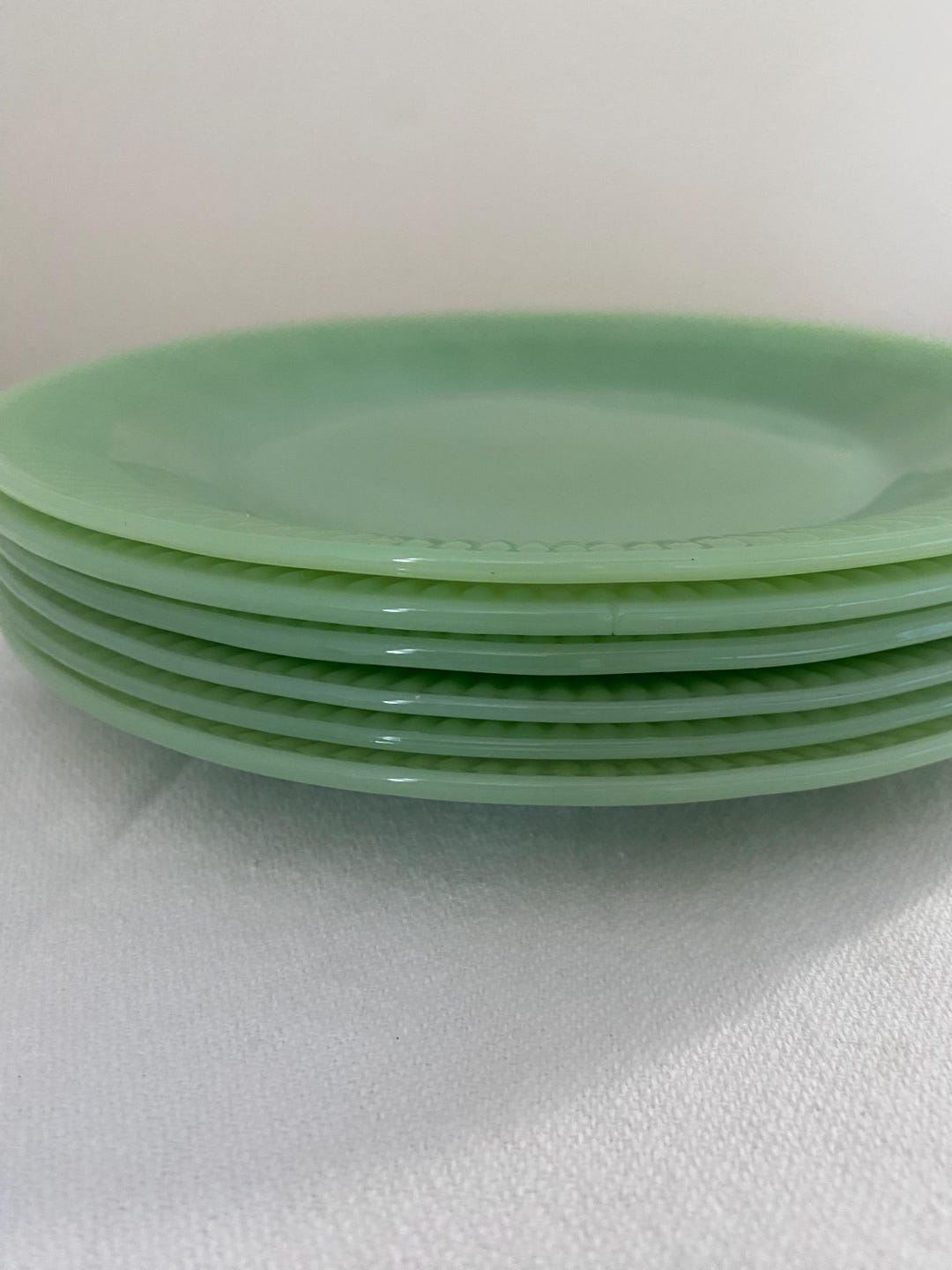 Fire King Jadeite Jane Ray Dinner Plates, Set of Six, Unmarked - Etsy