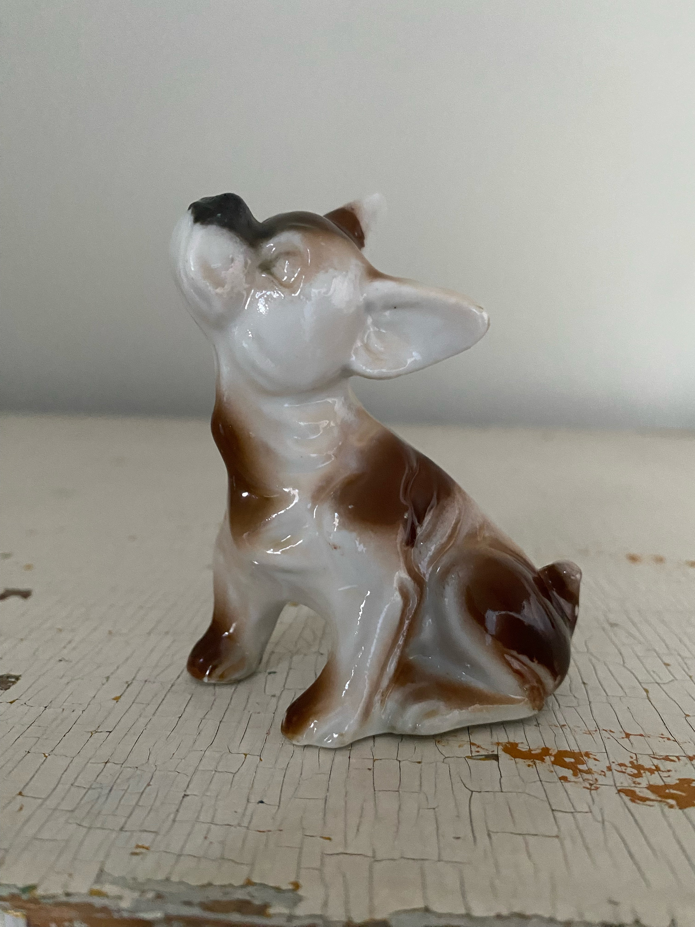 Three Vintage Porcelain Dog Figurines Chihuahua, Boxer Puppy, Boston ...