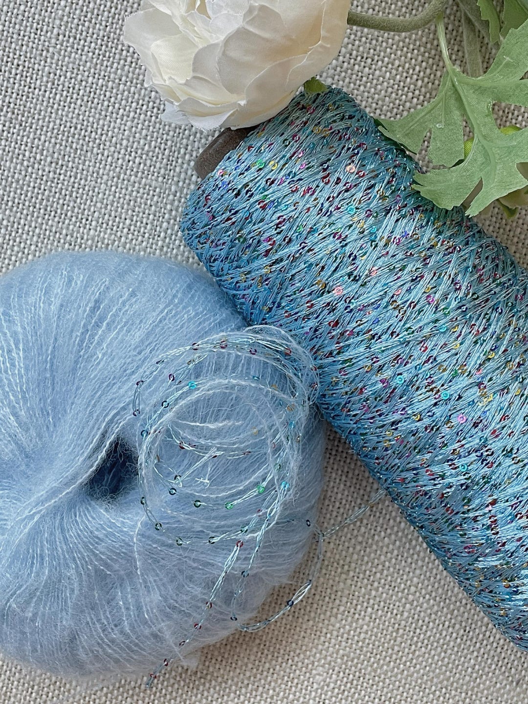 Mini Sequin Yarns, 220gr/1100m Weaving, Crochet & Craft, Mixed Yarn ...