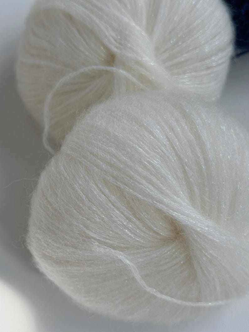 DK Subtle Sheen Acrylic /wool Blend Yarn ,25gr/100m, Metallic Chainette ...