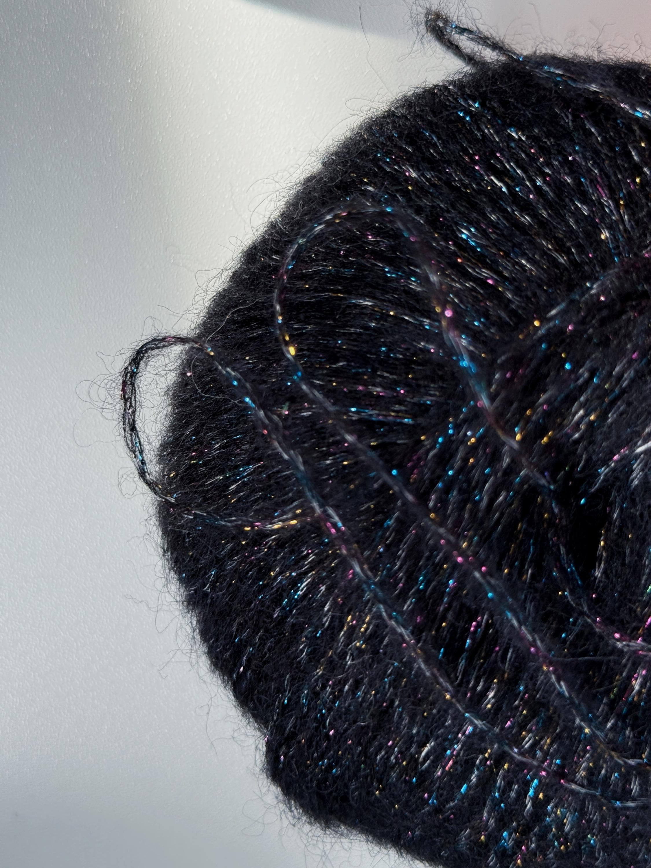 DK Subtle Sheen Acrylic /wool Blend Yarn ,25gr/100m, Metallic Chainette ...