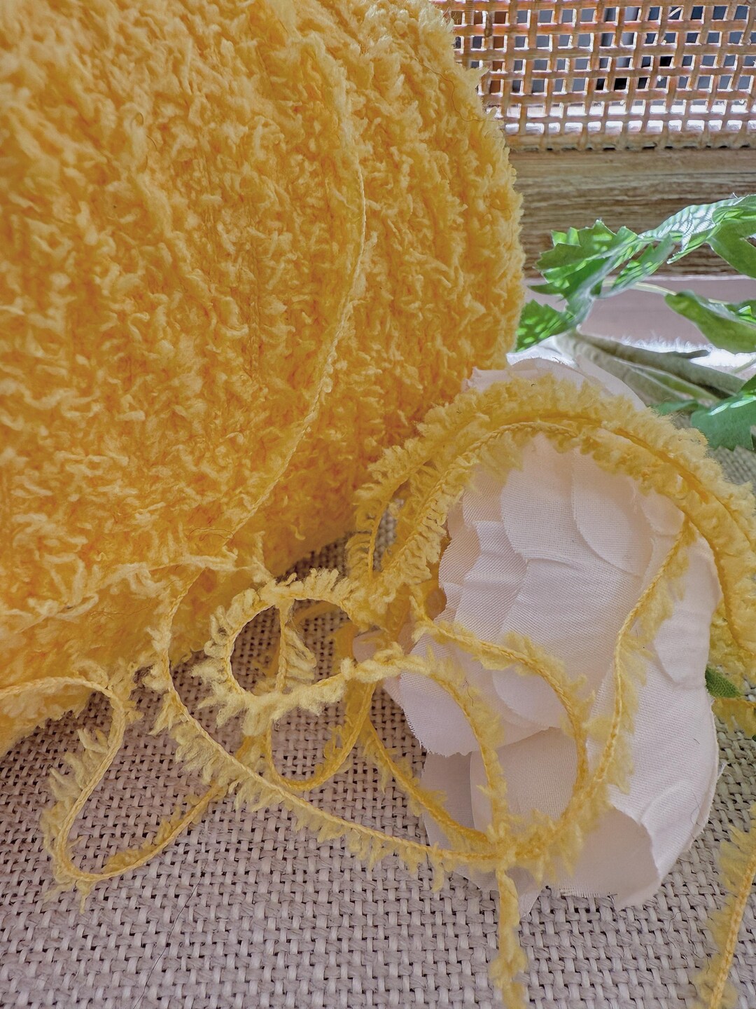 Egg Yolk Yellow Crochet/knitting Coral Velvet Yarn, 450gr Fluffy ...