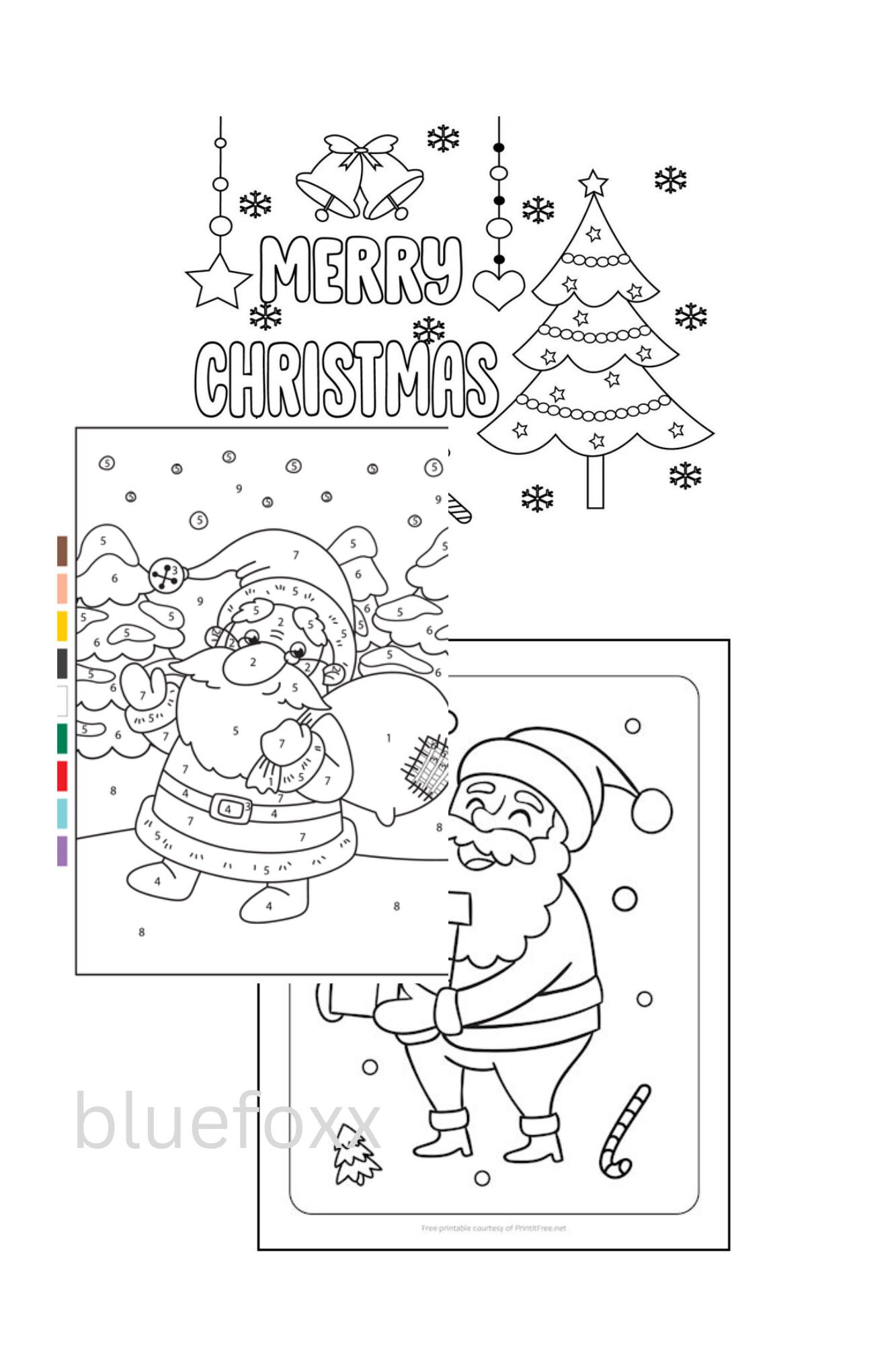 Printable Letter to SANTA With 3 Free Coloring Pages - Etsy