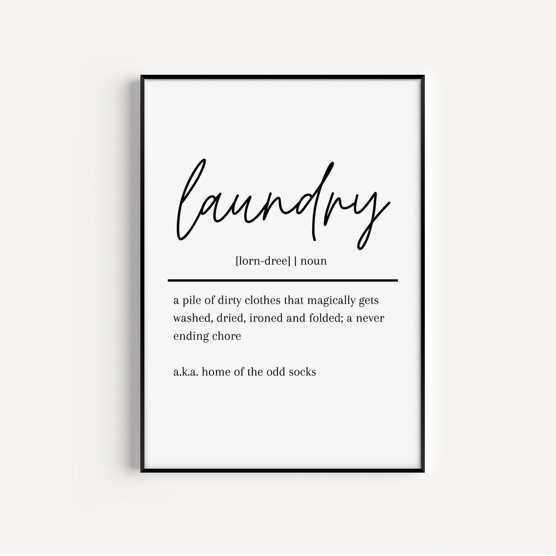 Laundry Definition Print Laundry Room Decor Wall Art Quote Print ...