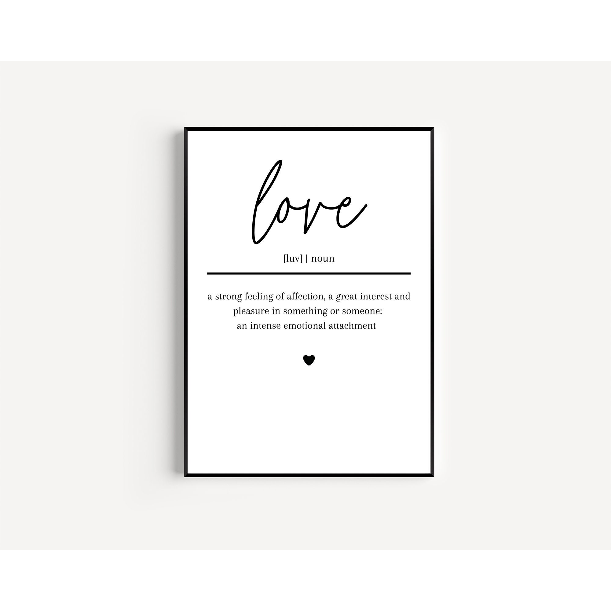 Love Definition Print Wall Art Home Decor Digital Print - Etsy