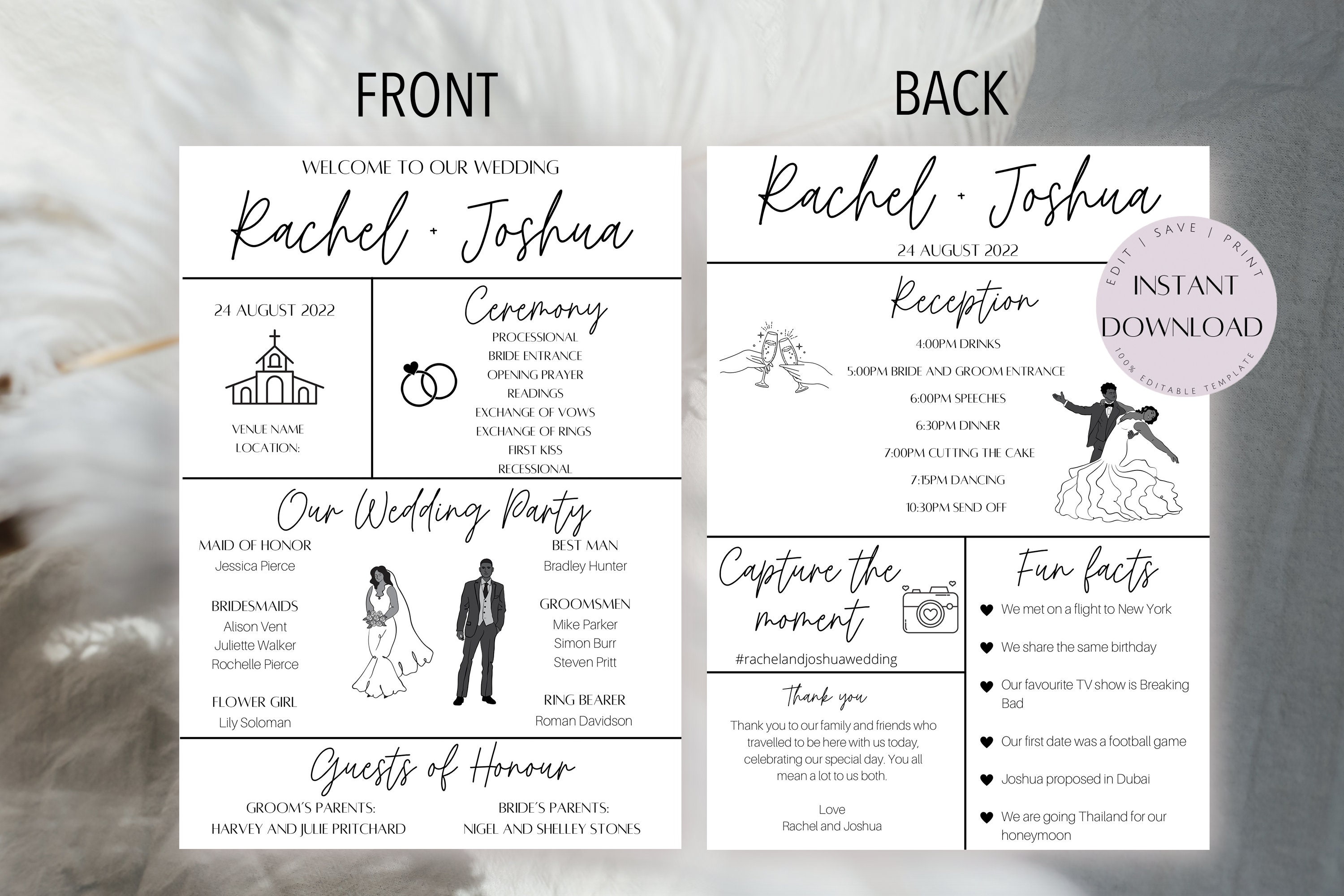 Infographic Wedding Program Template Unique Program Wedding Planning ...