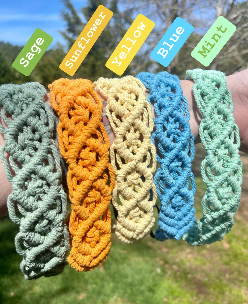 Diamond Macramé Headband Macramé Hair Accessories Hair Products ...