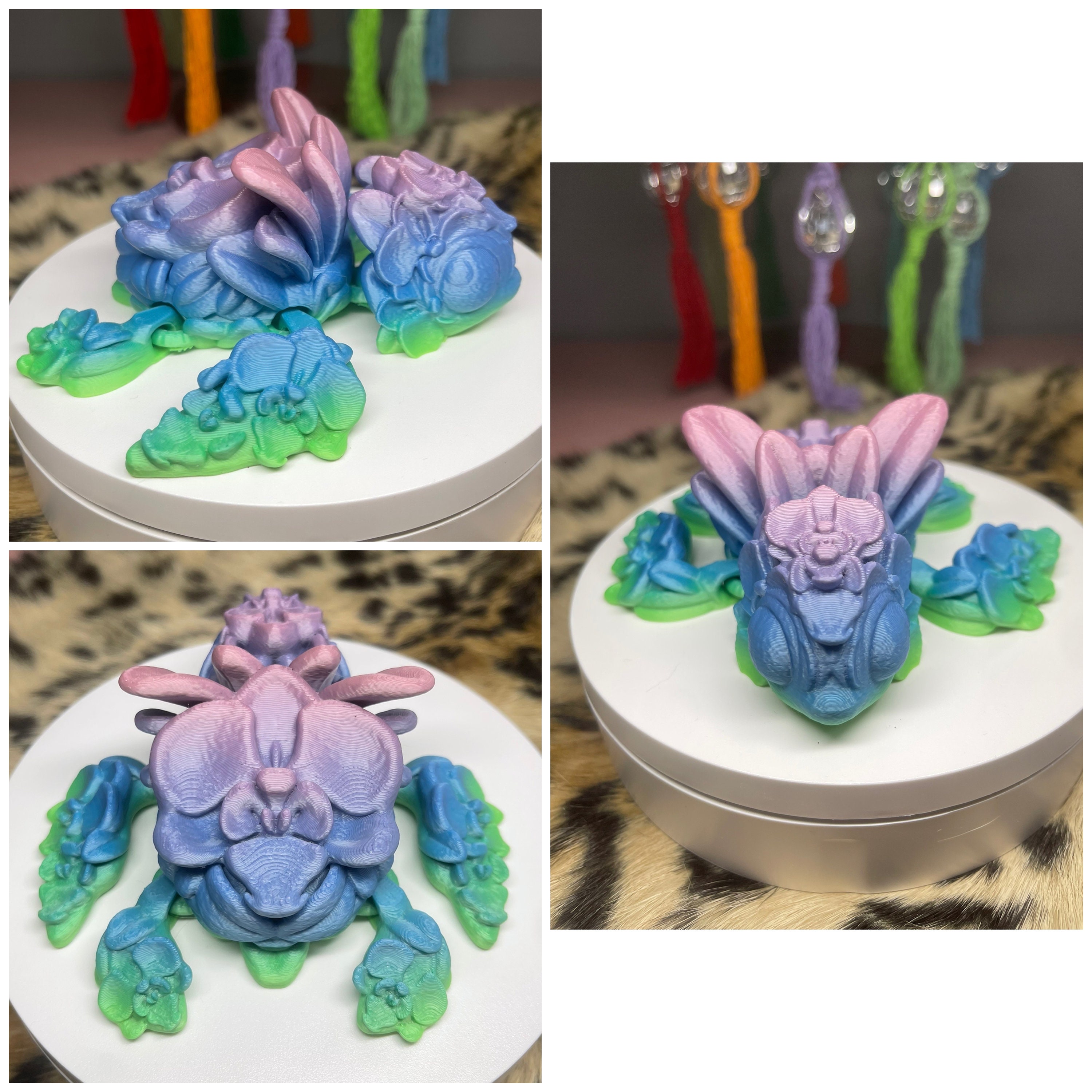 Articulating Orchid Turtle 3D Printed Turtle Fidget Sensory Toy Desk ...