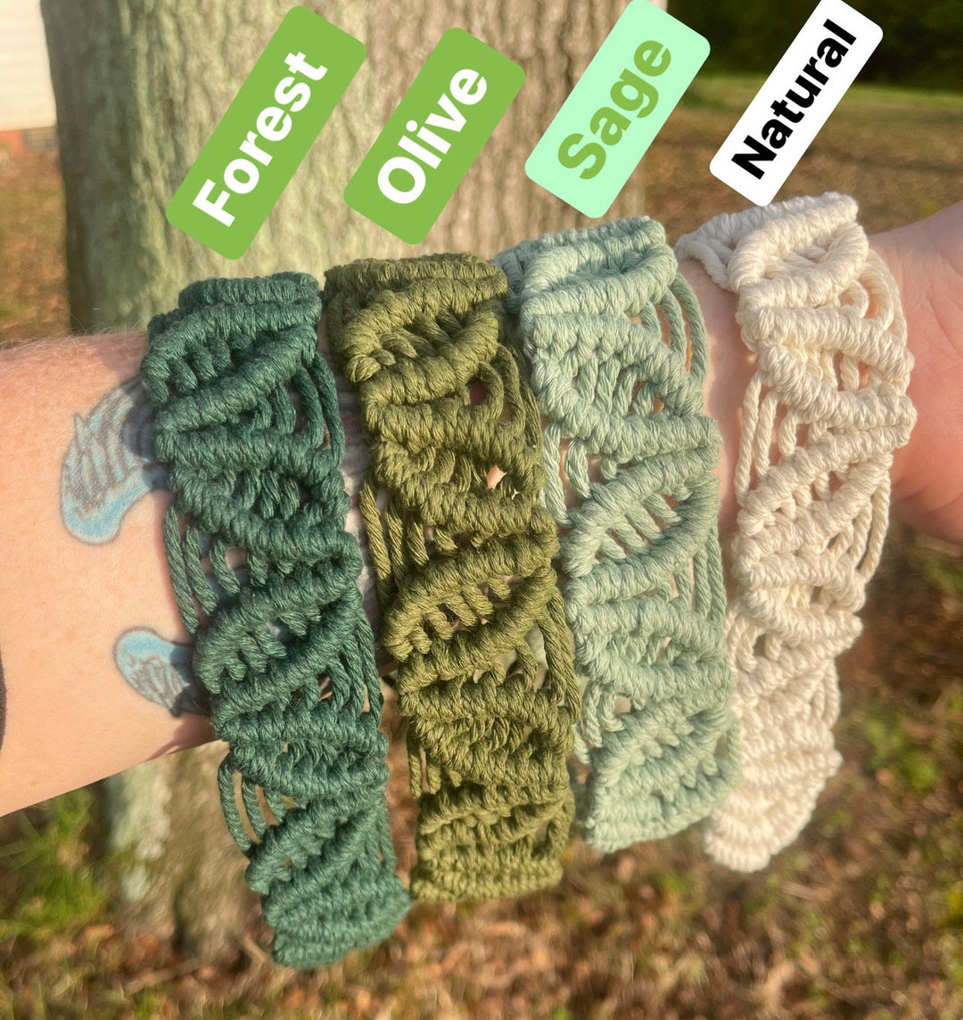 Leafy Macramé Headband | Macramé Hair Accessories | Hair Products ...