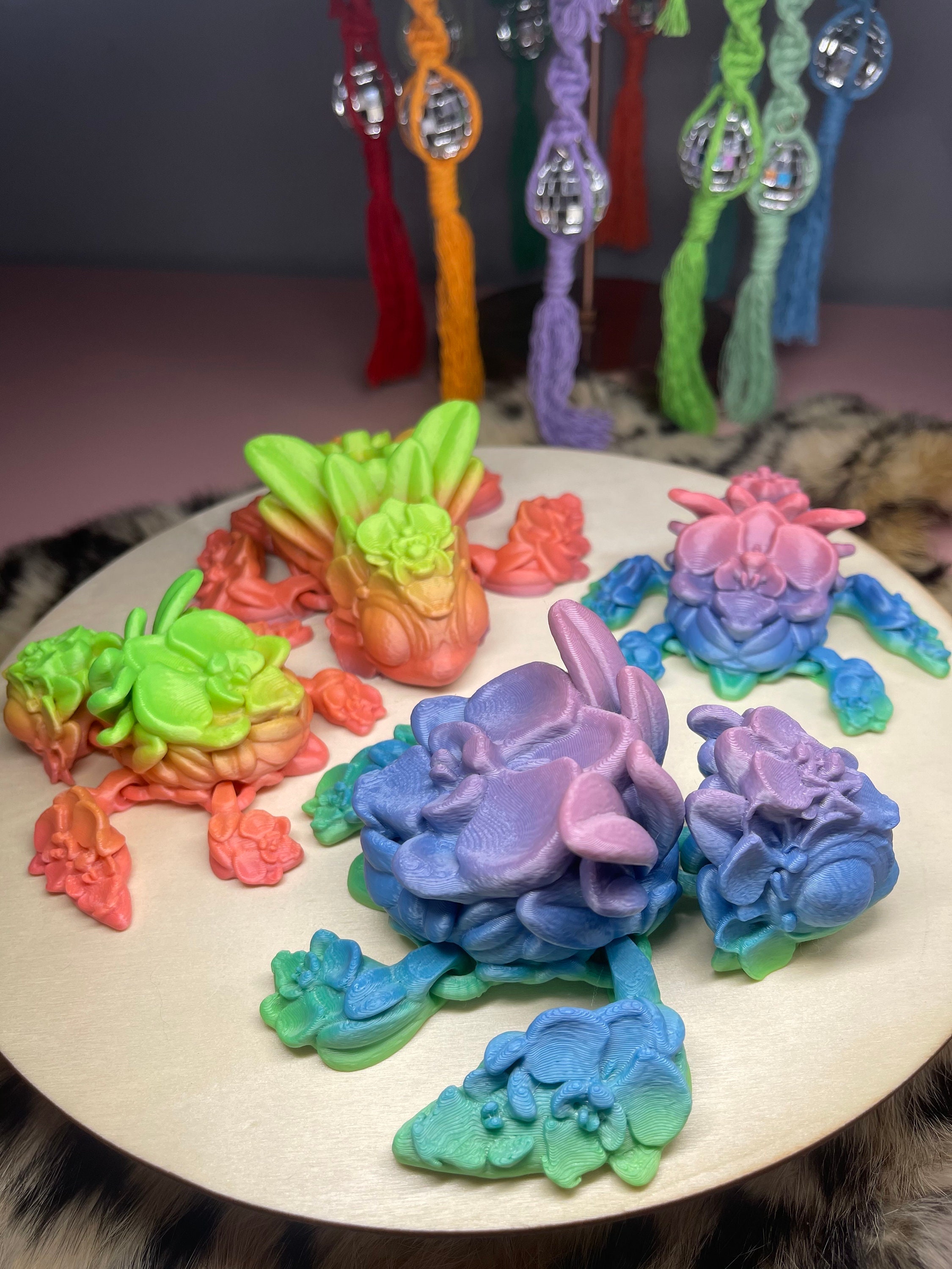 Articulating Orchid Turtle 3D Printed Turtle Fidget Sensory Toy Desk ...