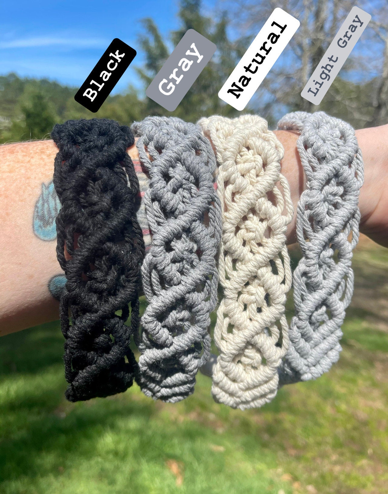 Diamond Macramé Headband Macramé Hair Accessories Hair Products ...