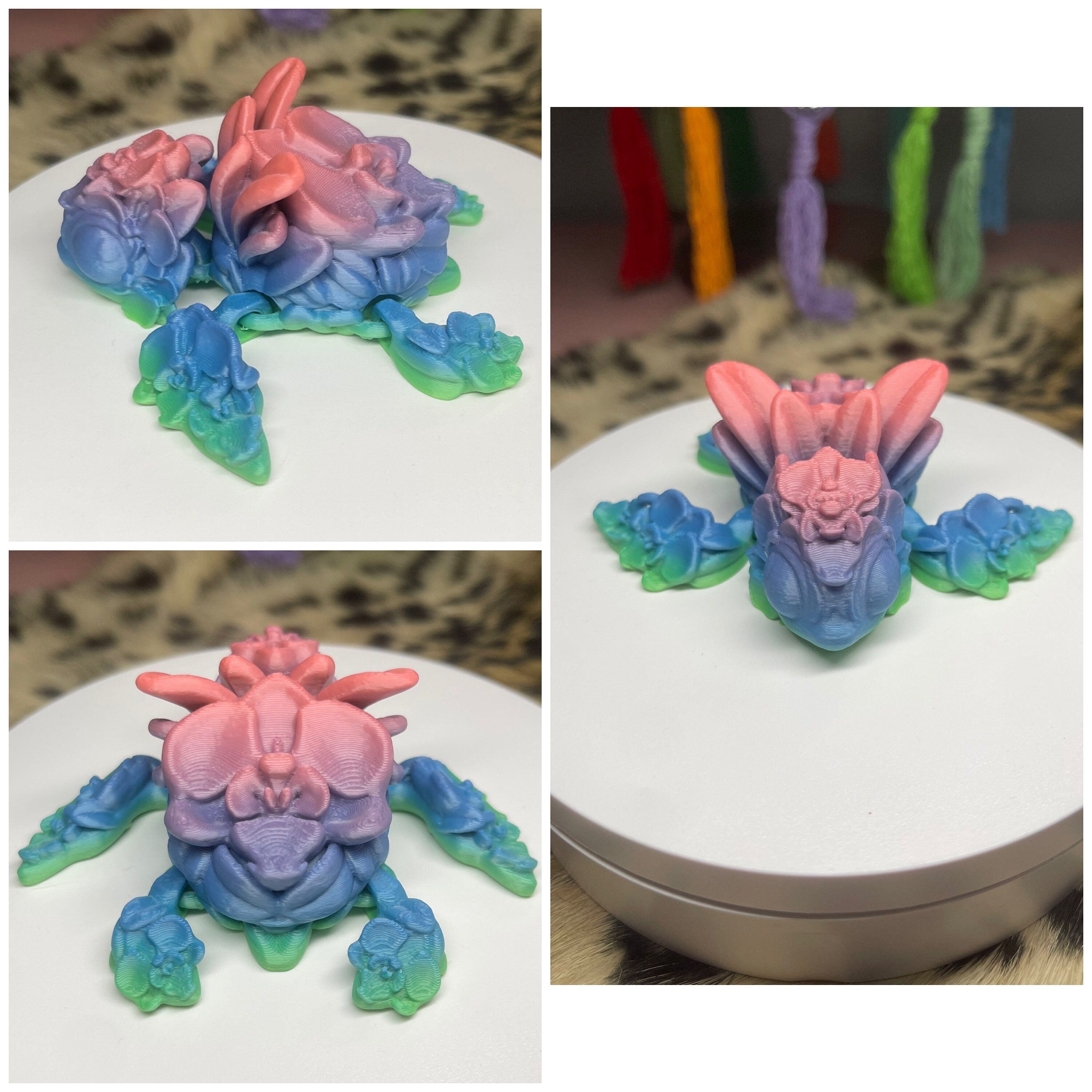 Articulating Orchid Turtle 3D Printed Turtle Fidget Sensory Toy Desk ...