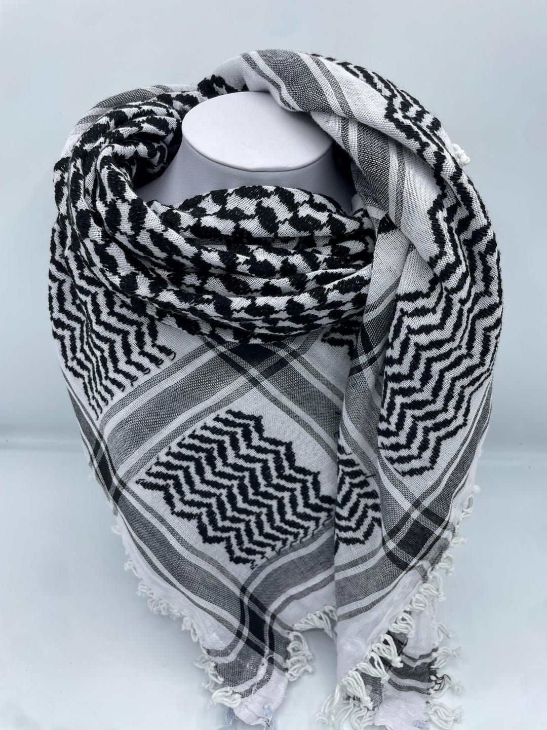 The Classic Black and White Keffiyeh - Etsy