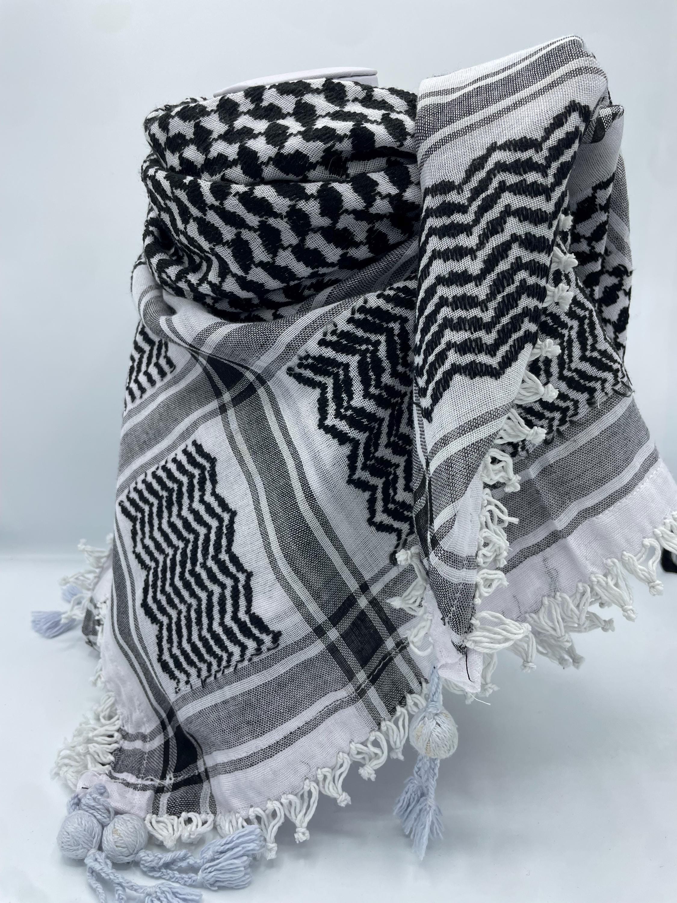 The Classic Black and White Keffiyeh - Etsy