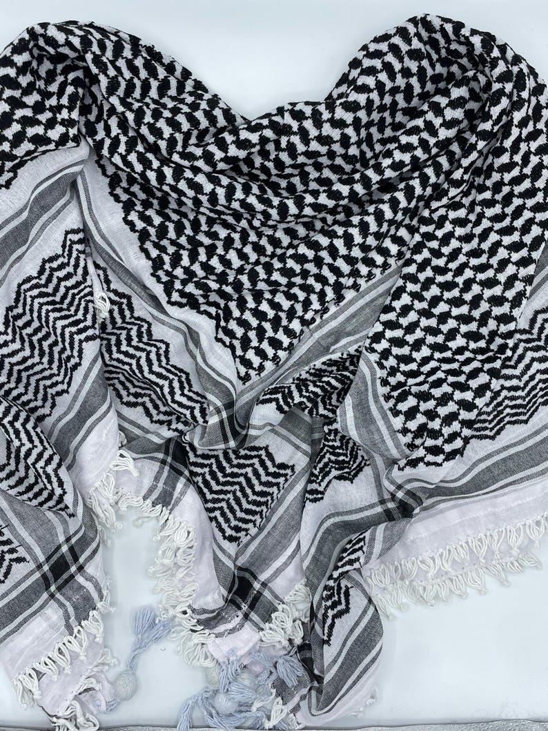 The Classic Black and White Keffiyeh - Etsy