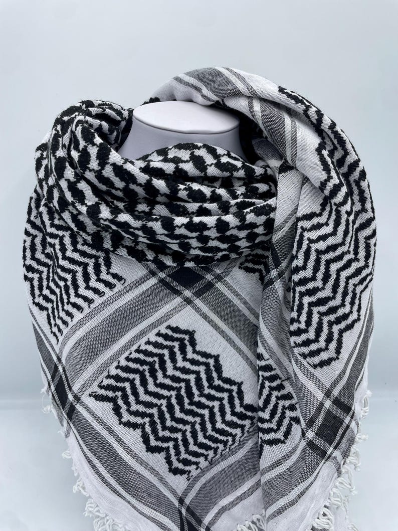 The Classic Black and White Keffiyeh - Etsy