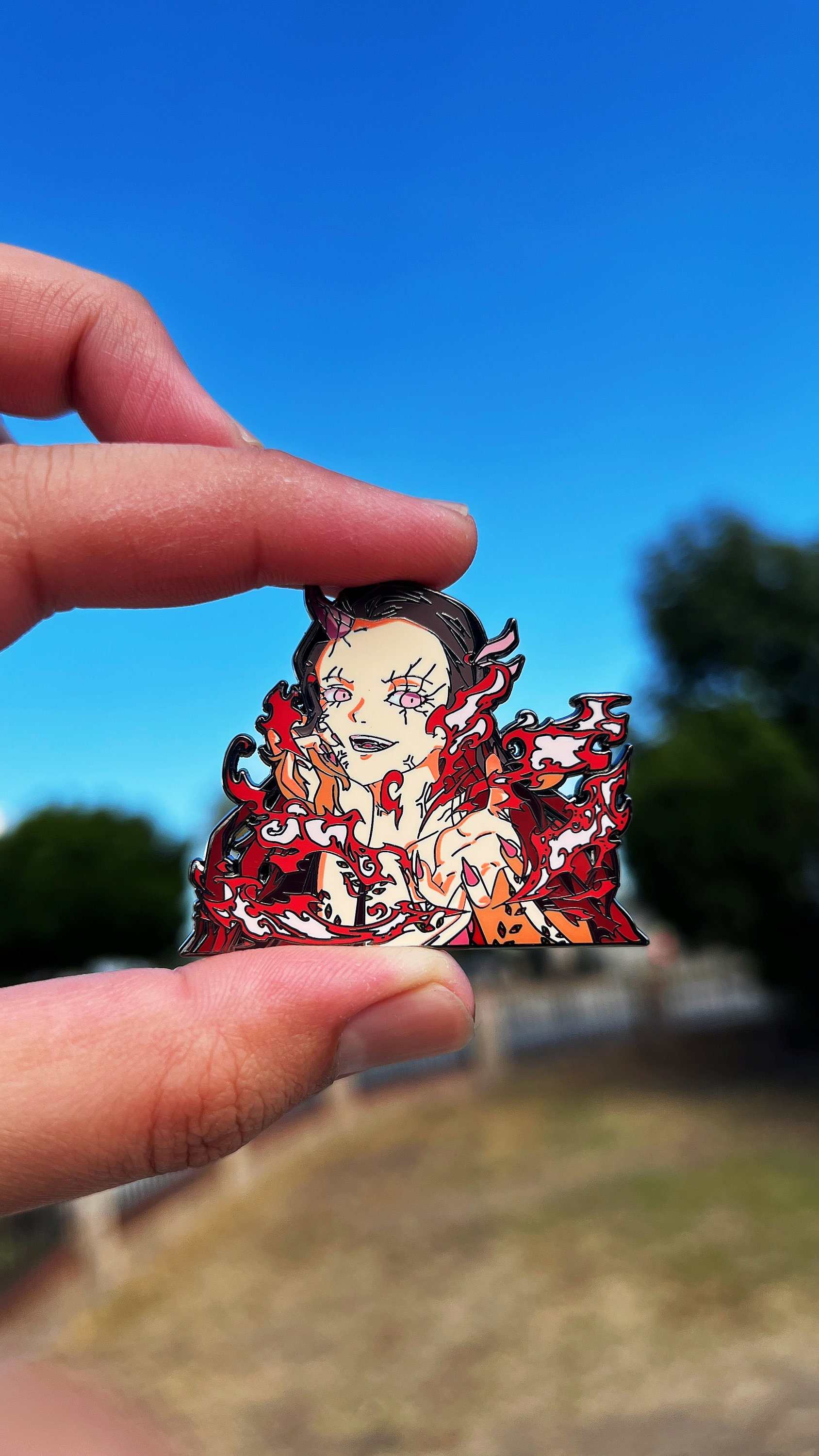 Anime Hard Enamel Pin Demon Girl Nezu - Etsy