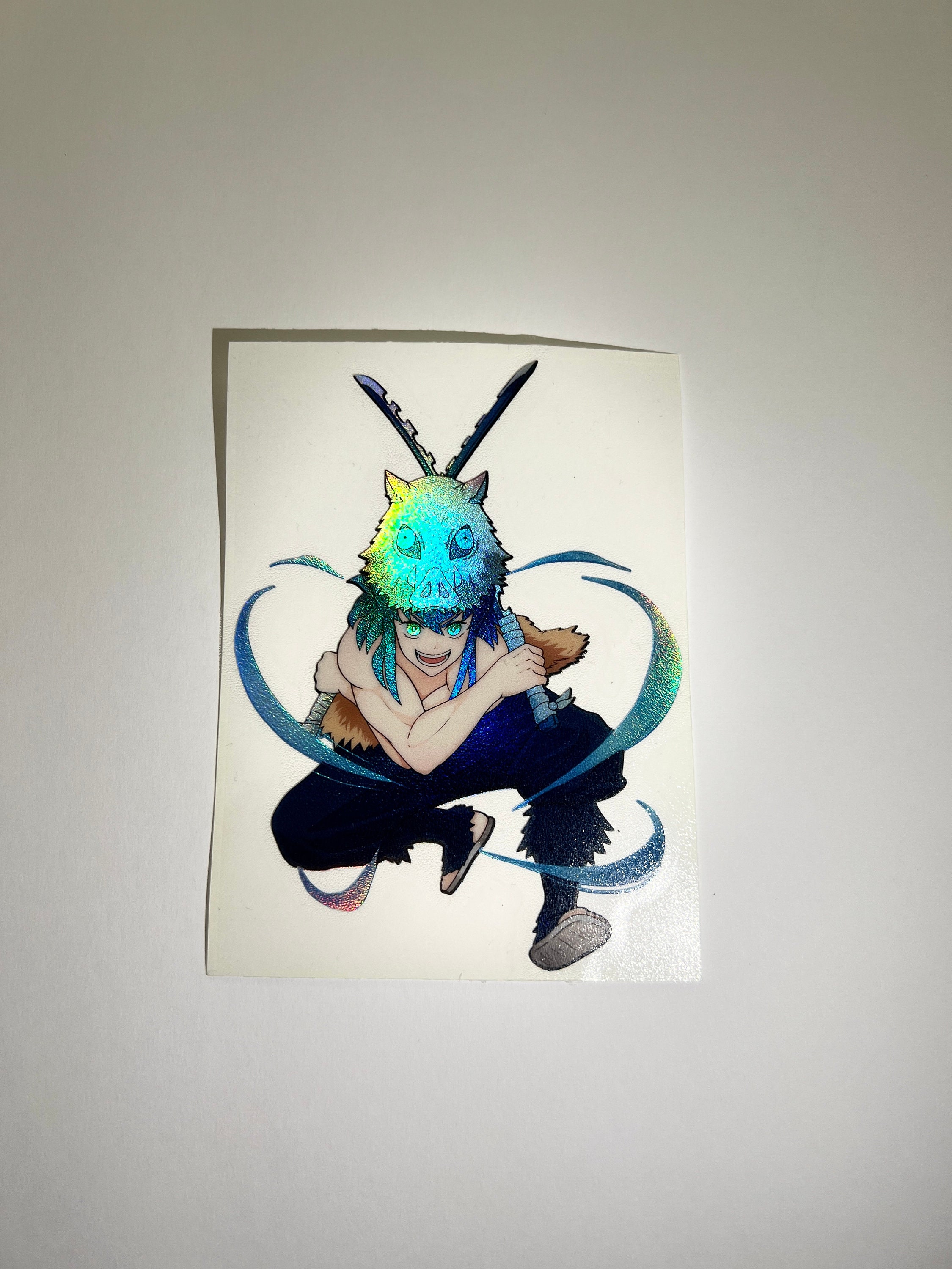 Anime Holographic Demon Stickers - Etsy