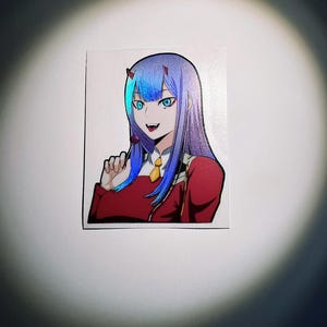 02 Zero Two Lollipop Darling Anime Holographic Sticker - Etsy