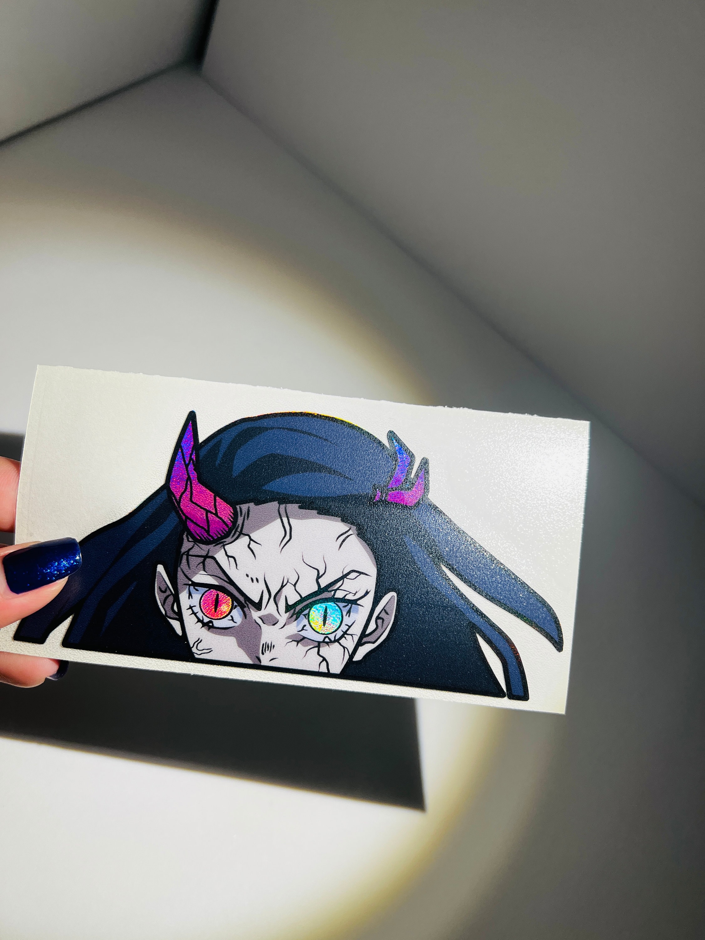 Anime Holographic Demon Stickers - Etsy