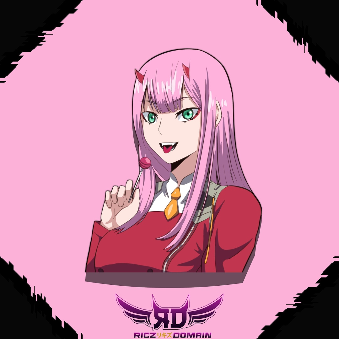 02 Zero Two Lollipop Darling Anime Holographic Sticker - Etsy