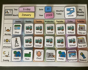 Autism Weekly Planner - Etsy UK