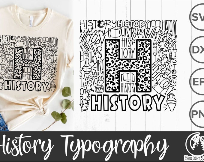 History Typography Svg, History Typography Shirt, Svg Dxf Eps Png Files ...