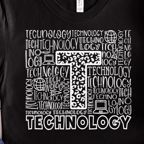 Technology Typography INSTANT DOWNLOAD Dxf Svg Eps Png for - Etsy