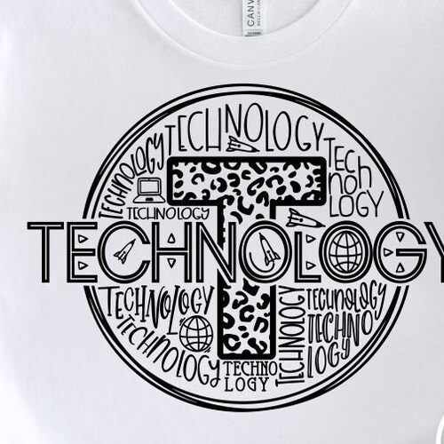 Technology Typography INSTANT DOWNLOAD Dxf Svg Eps Png for - Etsy